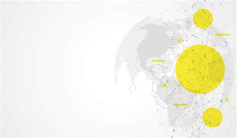 Global Network Connections With Points And Lines Premium Ai Generated