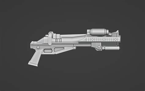 Free STL File Halo Reach Stylized Grenade Launcher Halo Ground Command Miniature Scale