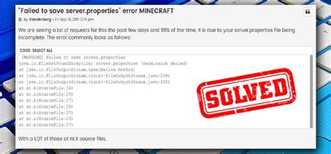 Fix Minecraft Server Failed To Save Server Properties Working Techdim