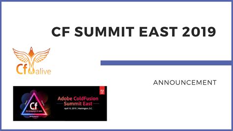 Adobe Coldfusion Summit East 2019 Announcement Teratech