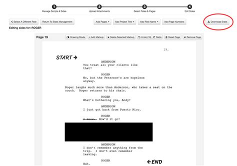 Script Sides Casting