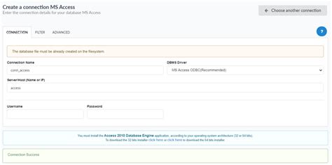 Connecting With Ms Access Odbc Scriptcase Low Code Documentation