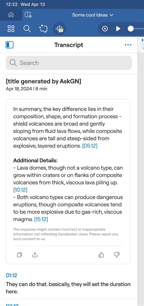 Explore Audio Summary Experimental Feature Goodnotes Support
