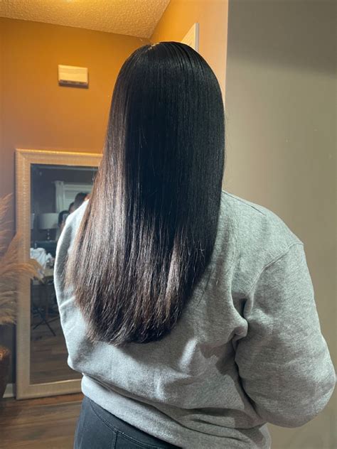 Silk Press On Natural Hair In 2024 Slick Hairstyles Silk Press