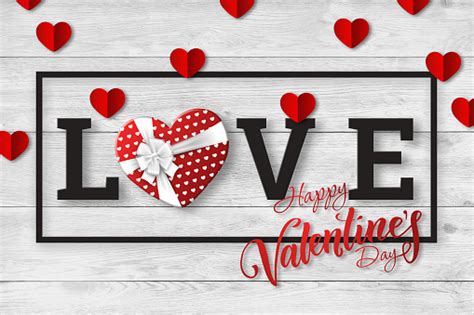 해피 발렌타인의 날 웹 배너입니다 마음과 흰색 배경에 종이 마음의 형태로 현실적인 선물 구성 로맨틱 한 배경 전단지 엽서 초대장 래스터 그림 0명에 대한 스톡 사진 및 기타