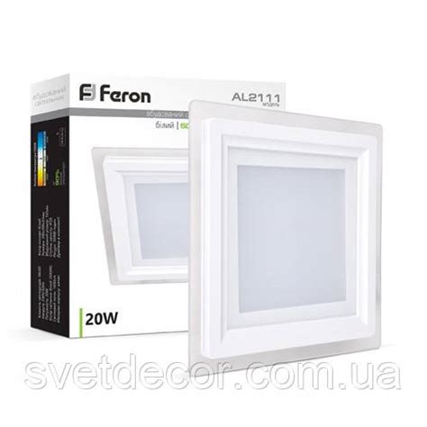 Купить Светодиодный светильник Feron AL2111 20W 5000К (белый), цена 491 ...