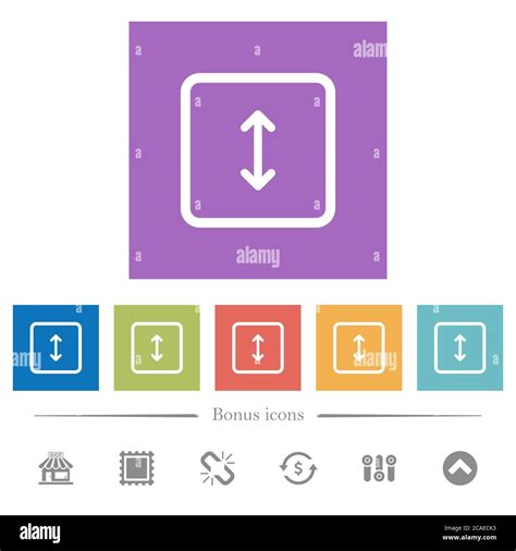 Adjust Object Height Flat White Icons In Square Backgrounds 6 Bonus