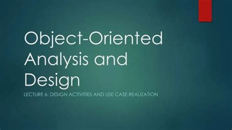 Ppt Object Oriented Analysis And Design Powerpoint Presentation Free