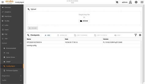 Config Mgmt Page