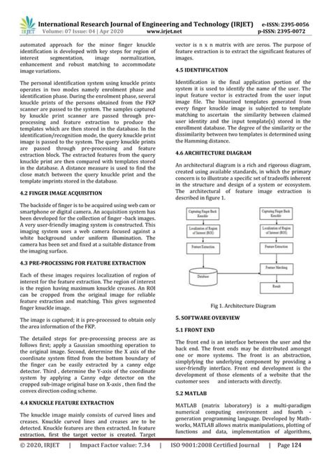 Irjet Human Identification Using Major And Minor Finger Knuckle