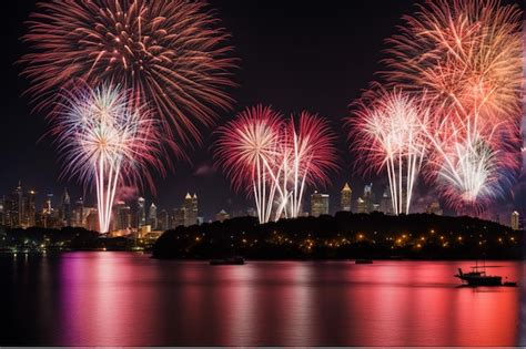 Premium Ai Image New Years Night Celebration With Fireworks