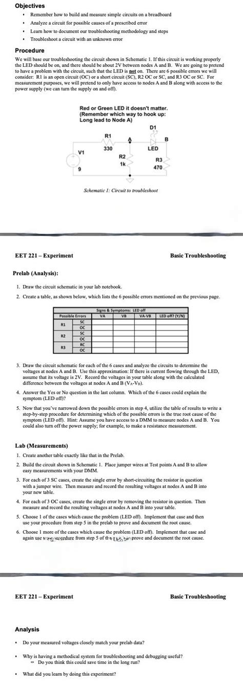 Solved Objectives Remember How To Build And Measure Simple Chegg
