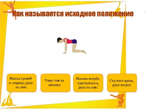 Основные термины гимнастических упражнений