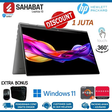 Jual Hp Envy X Amd Ryzen U Ram Laptop Gb Ssd Tb Inc Fhd Ips Touch Bl Win