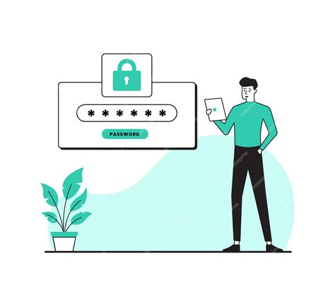 Premium Vector Security Password Concept Illustration
