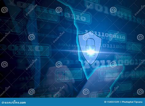 Digital Concept Cyber Security And Computer Crime And Prevention Of Internet Based Attack With