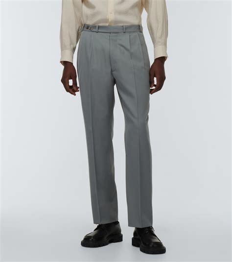 Virgin Wool Gabardine Pants In Grey Maison Margiela Mytheresa