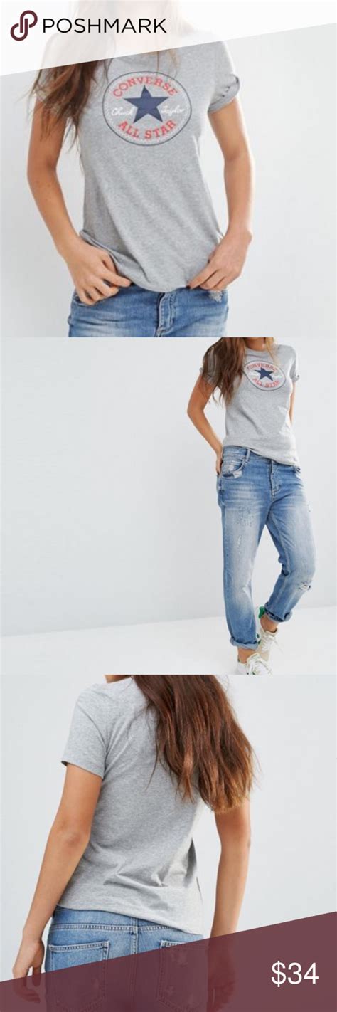 Nwt Classic Converse Chuck All Star Patch T Shirt White Converse