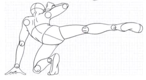 Kicking Pose Sketches Drawing Poses Anime Drawings Sketches