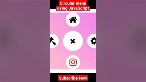 Circular Menu Animation Using Javascript Frontend Css Cssanimation