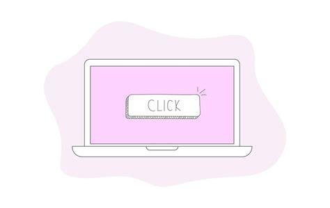 Premium Vector Laptop With Button Click Icon Isolated Notebook Screen