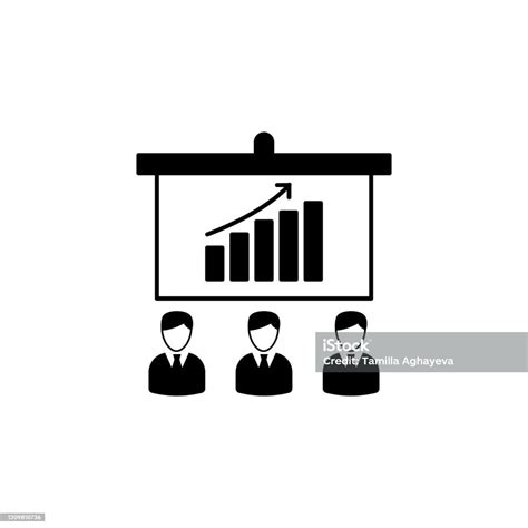 프리젠 테이션 아이콘 Ui 및 Ux 웹 사이트 또는 모바일 응용 프로그램에 대한 비즈니스 세트의 간단한 글리프 벡터 0명에 대한