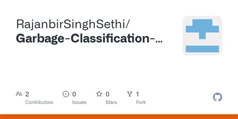 Github Rajanbirsinghsethigarbage Classification Model