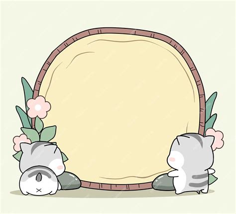 Premium Vector Cute Hamster With Wooden Board Background Frame