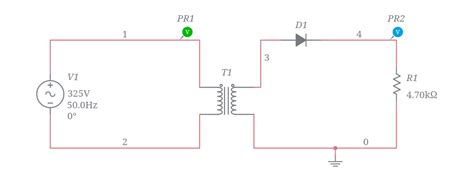 Half Wave Rectifier Multisim Live