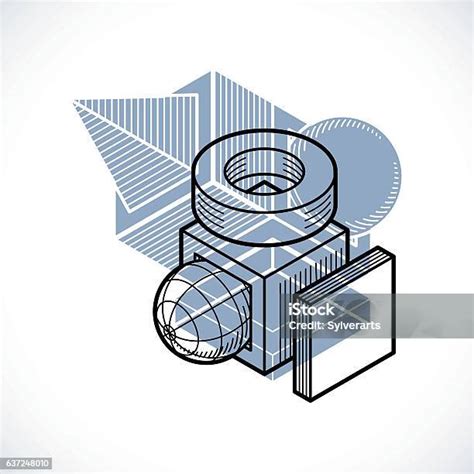 벡터 추상 3d 기하학적 모양 다각형 그림 0명에 대한 스톡 벡터 아트 및 기타 이미지 0명 2차 도형 3차원 형태 Istock