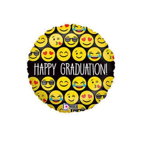 Emoji Graduation Balloon Emoji Grad Balloon Emoji Grad Graduation
