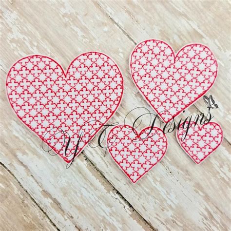 Heart Feltie Machine Embroidery File~2017