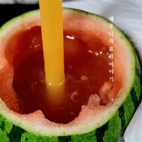 애플수박 소주 칵테일 만드는 법 자두청 탄산수 넣은 홈칵테일 만들기 여름 수박소주 레시피 네이버 블로그