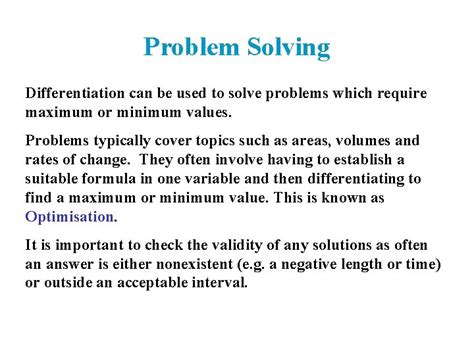 Higher Mathematics Unit Using Differentiation Increasing