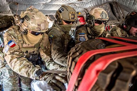 Takuba Task Force Operators From France Sweden And Estonia Before A Jump Over Mali 2021 [2048