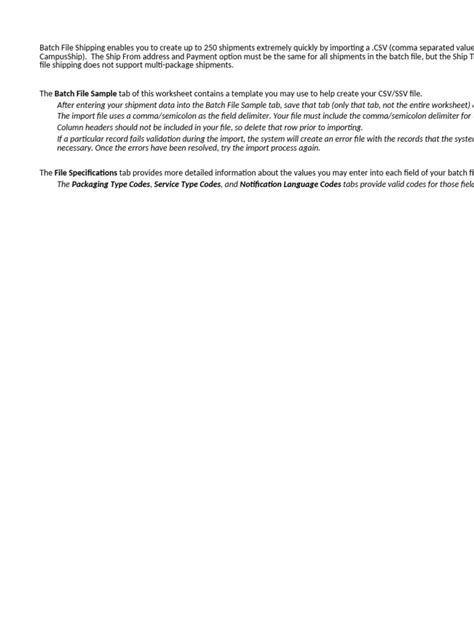 Ups Batch File Shipping Eng Pdf