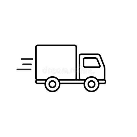 Vector De Icono De Línea De Camión Símbolo Plano Simple Ilustración