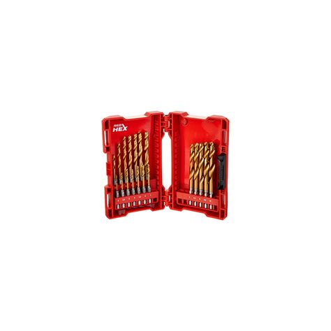 Milwaukee Coffret 19 forets métal HSS G Red Shockwave pour visseuse