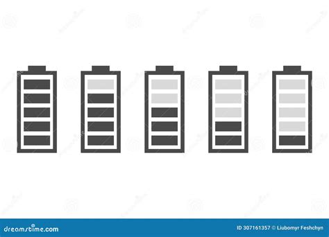 Smartphone Battery Charge Level Icon Vector Indicator Battery