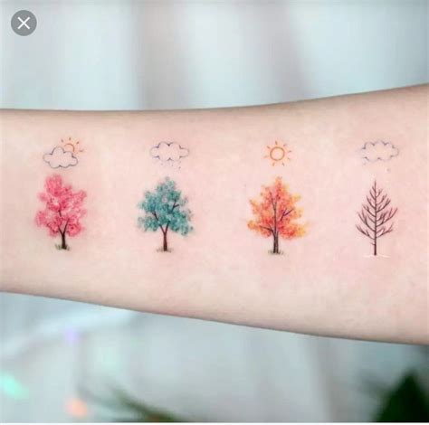 Seasons Tattoo Tree Tattoo Designs Tree Tattoo Autumn Tattoo