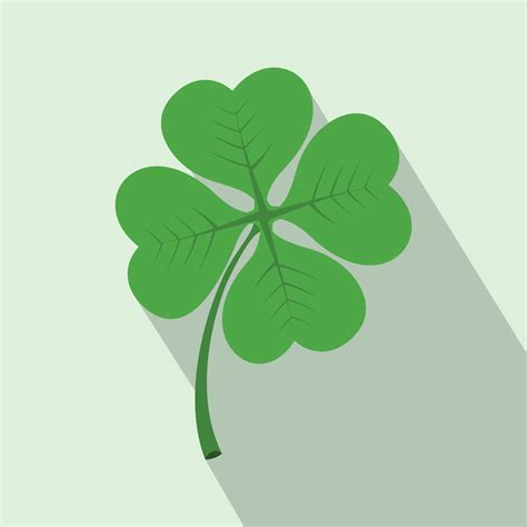 Four Leaf Clover Flat Icon 14370823 Vector Art At Vecteezy