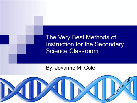 The Very Best Methods For The Secondary Science Ppt