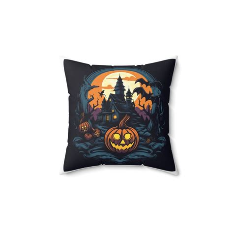 Halloween Spun Polyester Square Pillow Sold By Kandy Explosive Sku