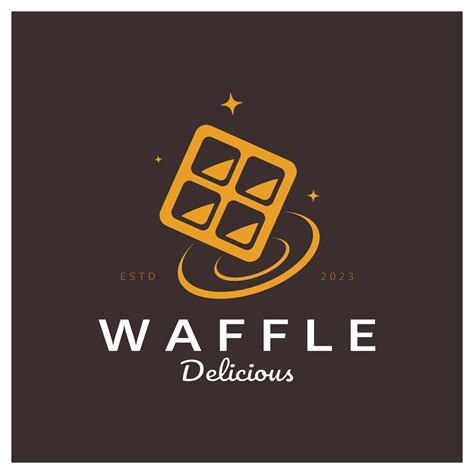 Waffle Logo Simple Illustration Designfor Pastry Shopemblembadge
