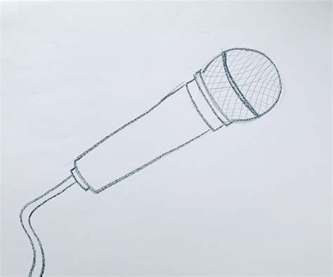 How To Draw A Microphone In Easy Steps Basicdraw Com