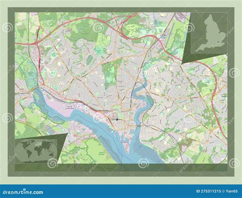 Southampton England Great Britain Osm Major Cities Stock