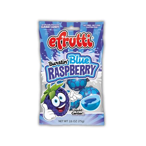 Efrutti Burstin Blue Raspberry Eat Sweet Lollies