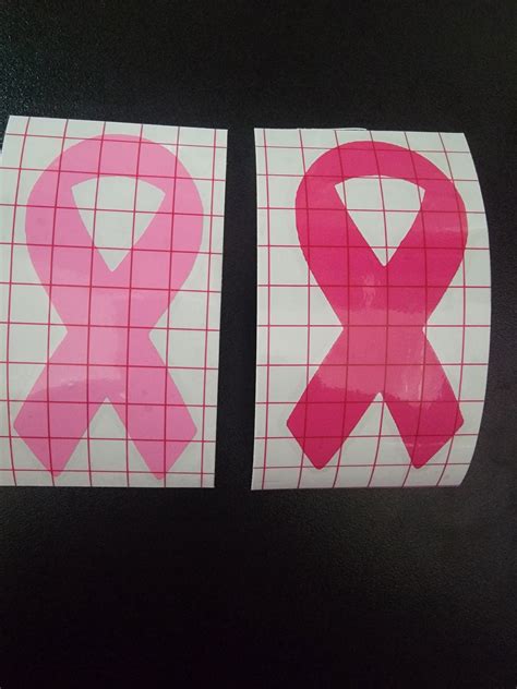 Pink Ribbon Vinyl Decal Breast Cancer Awareness Etsy