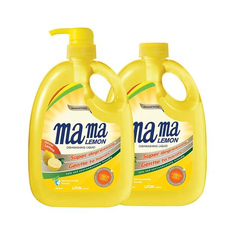 Mama Lemon Dishwashing Liquid Pump 1L + Refill 1L (Lemon Gold) – PSC e ...