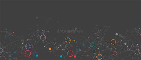 Geometric Abstract Background With Connected Line And Dots Futuristic